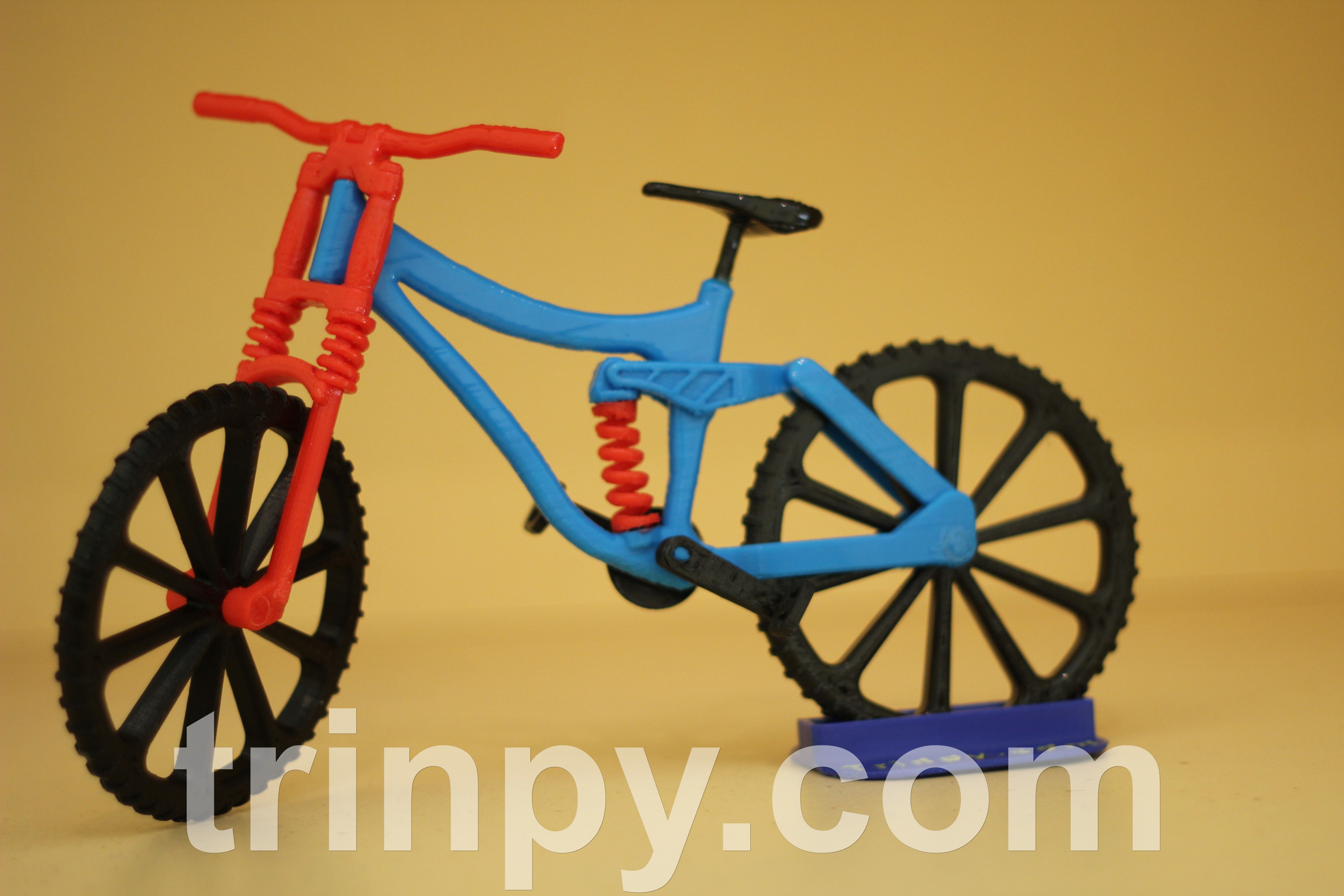 Downhill mountain bike print with dual suspension | 3D Design | 3D Hubs ...
